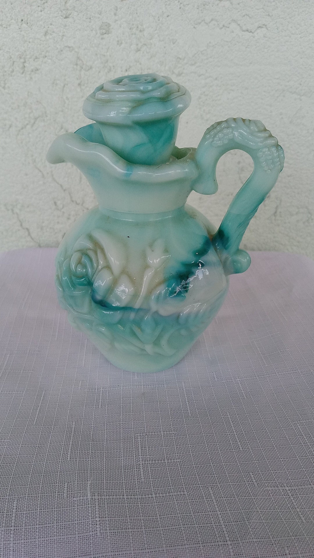 Vintage Avon-avon Jadeite Pitcher-small Jadeite Pitcher-victorian ...