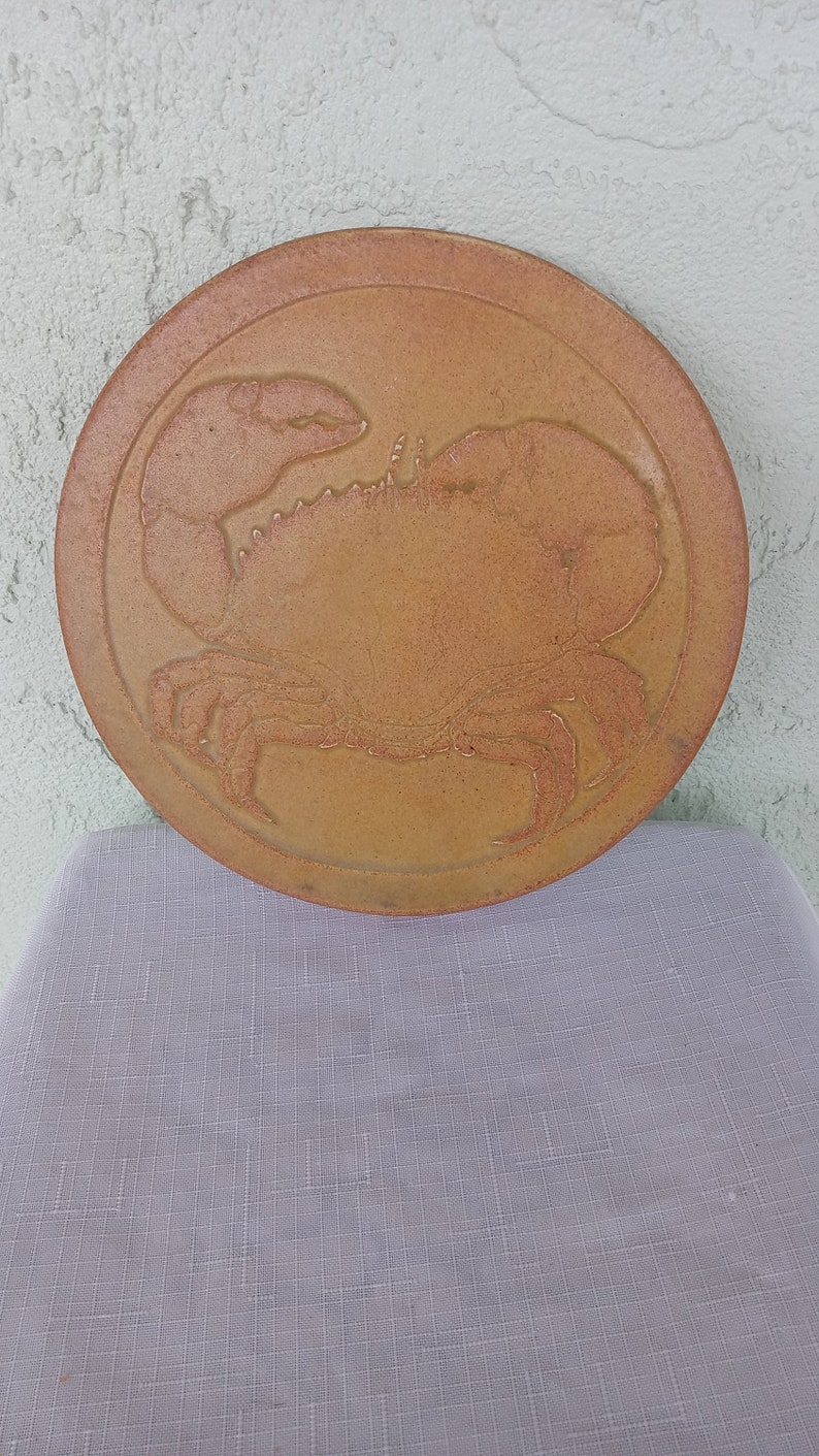 Vintage Crab Pottery Plate-crab Trivet-sullivan's Pottery-crab Wall ...