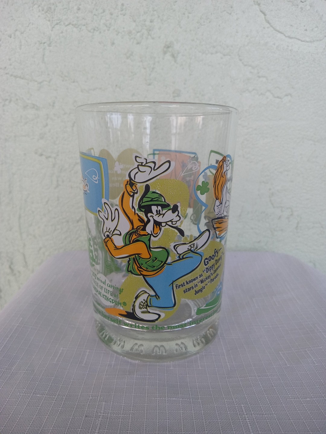Vintage Disney Glass Goofy Glass Mcdonalds Disney 100 Years Of Magic Collectible Disney Lion