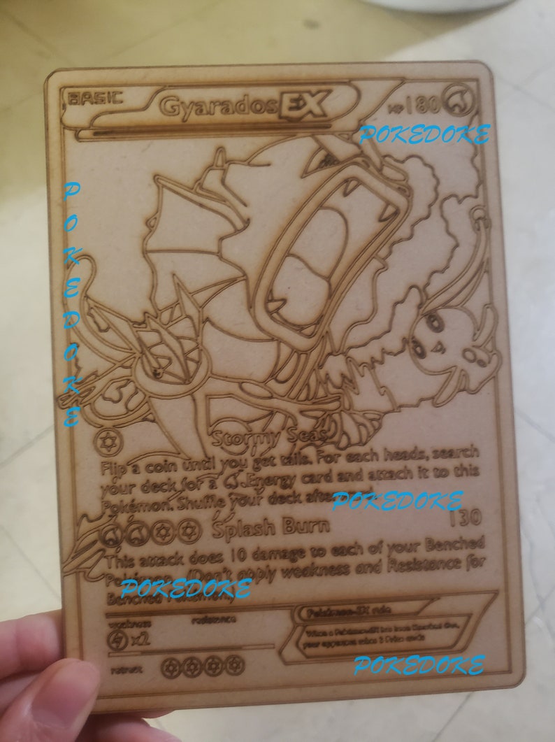 Gyrados EX Pokemon Card [dxf Svg Xcs Pdf Png Laser Cut File Bonus ...