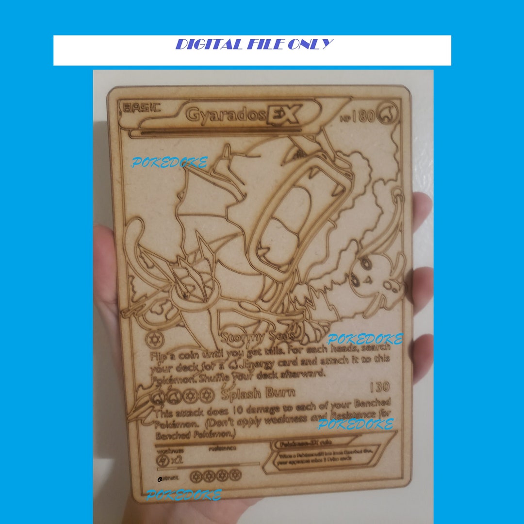 Gyrados EX Pokemon Card dxf Svg Xcs Pdf Png Laser Cut File - Etsy