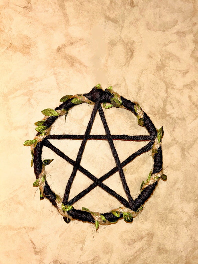 Pentagram Wall Hanging | Macrame Pentacle Wall Art | Gothic Witchy ...