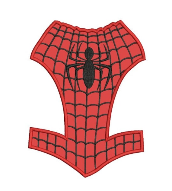 Spiderman chest applique embroidery Design 3 Sizes 4x4 5x7 | Etsy