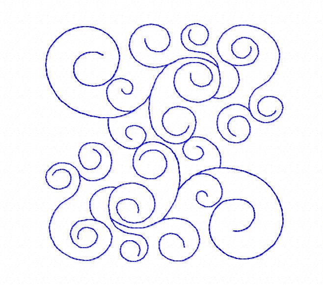 Swirls pattern V2 machine embroidery design-INSTANT D0WNL0AD | Etsy