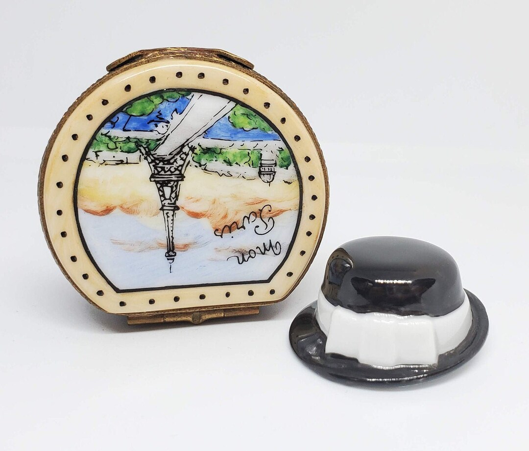 Paris Hat Box Limoges Box - Etsy
