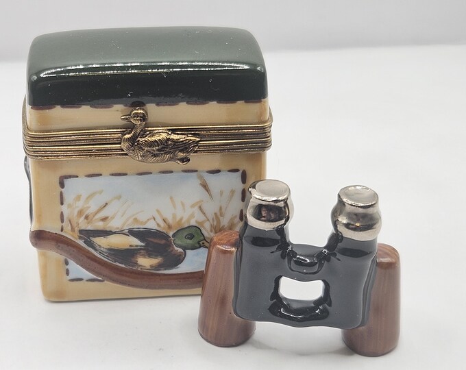 Sportsman Binocular Case Limoges Box - Etsy