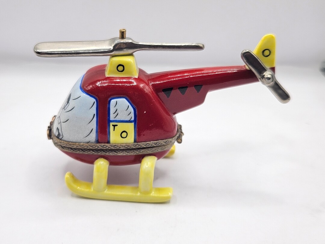 Vintage Helicopter Limoges Box - Etsy