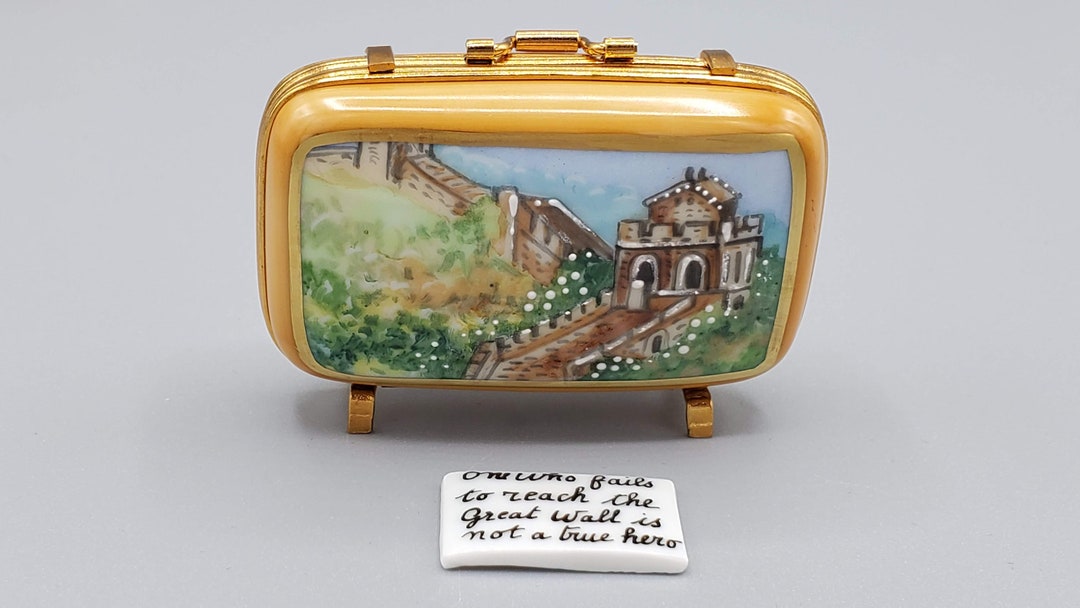 Suitcase Great Wall of China Limoges Box - Etsy