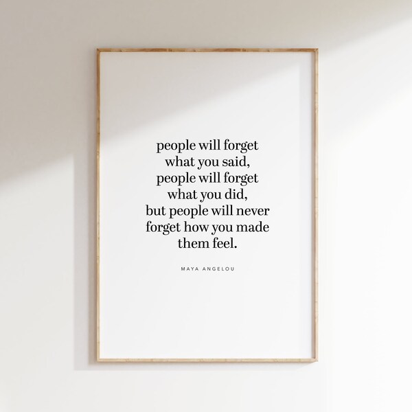 Maya Angelou Quote - Etsy UK