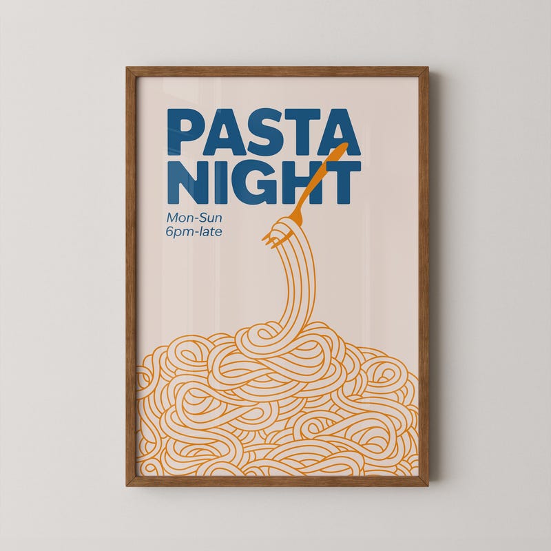 Pasta Poster - Etsy