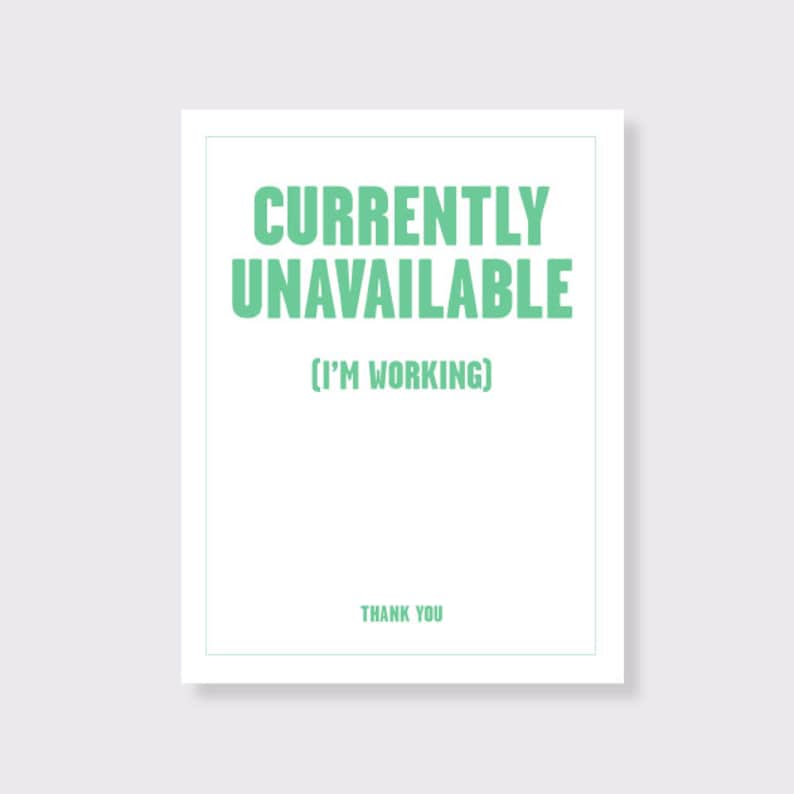 Printable 'currently Unavailable' Sign - Etsy