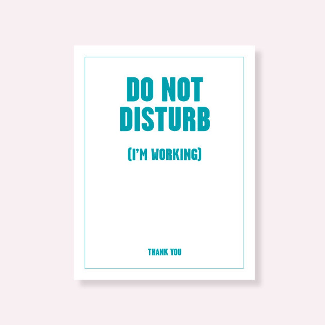 Printable Do Not Disturb Sign - Etsy