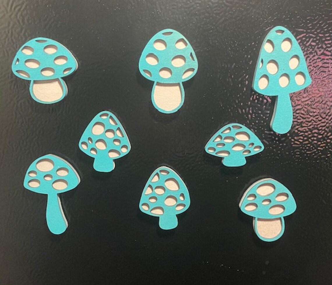Mushroom Magnets, Retro Magnets, Mushroom Fridge Magnets, Mushroom ...