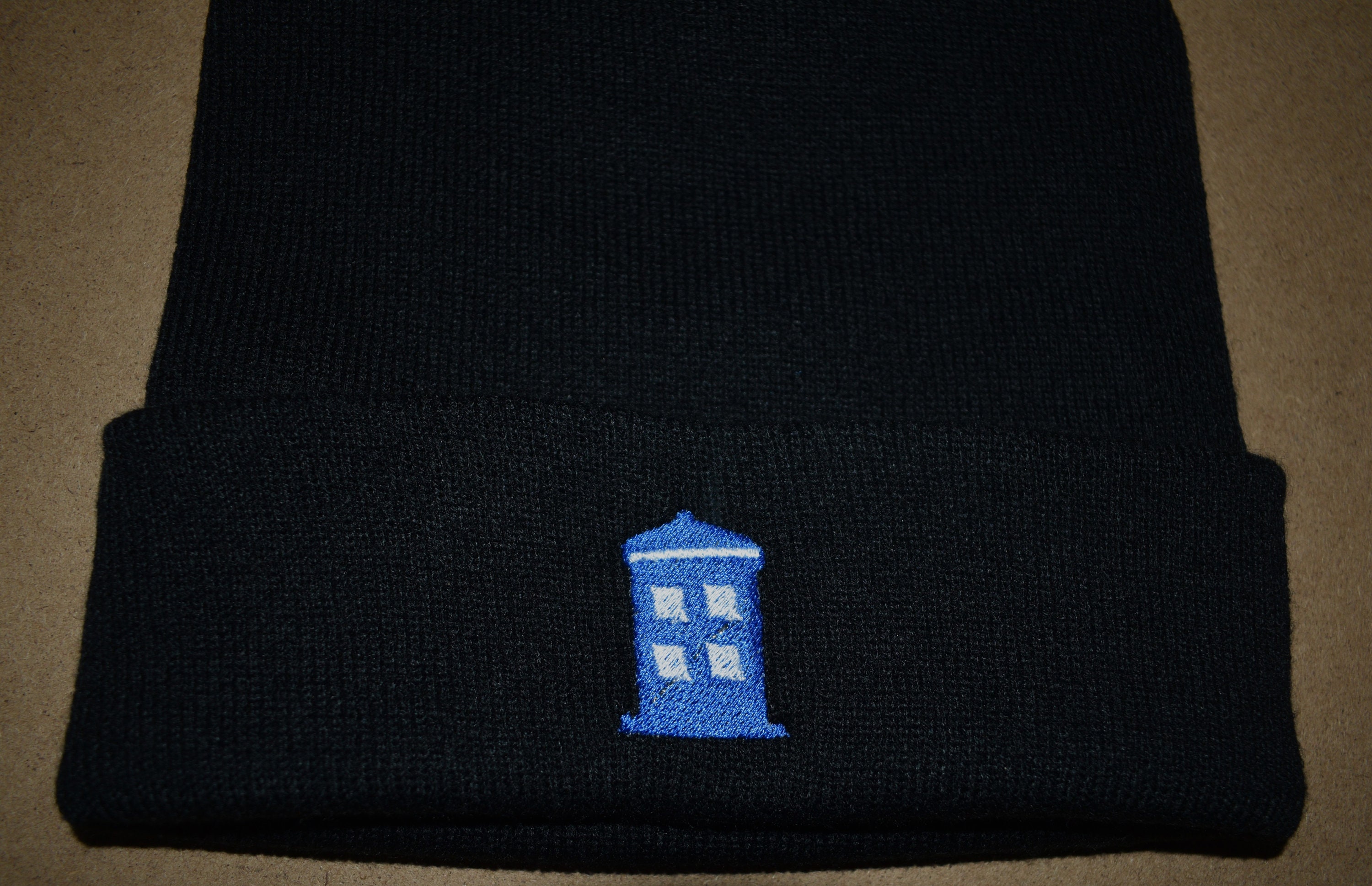 Doctor Who Tardis Inspired Embroidered Beanie Hat Tardis - Etsy UK