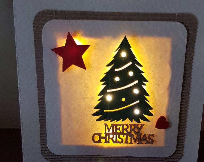 Light up Christmas Card. Light Up. Special. Handmade - Etsy UK