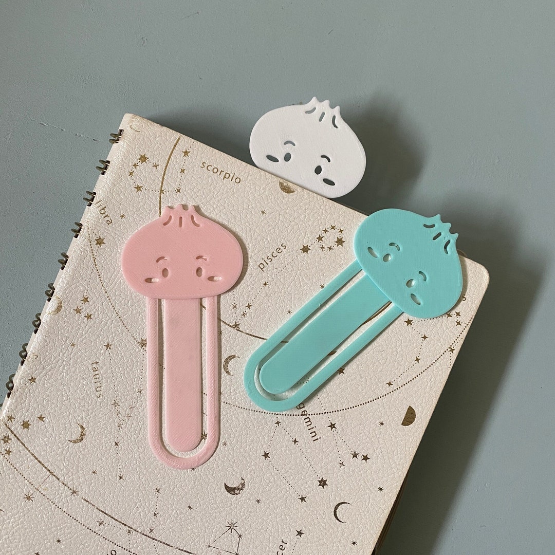 Cute Bao Bookmark, 3D Printed, PLA Plastic, Kawaii Dumpling Bookmark ...