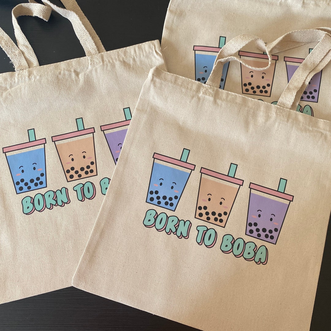 Cute Boba Tote Bag Bubble Tea Bag Gift for Foodies Foodie - Etsy