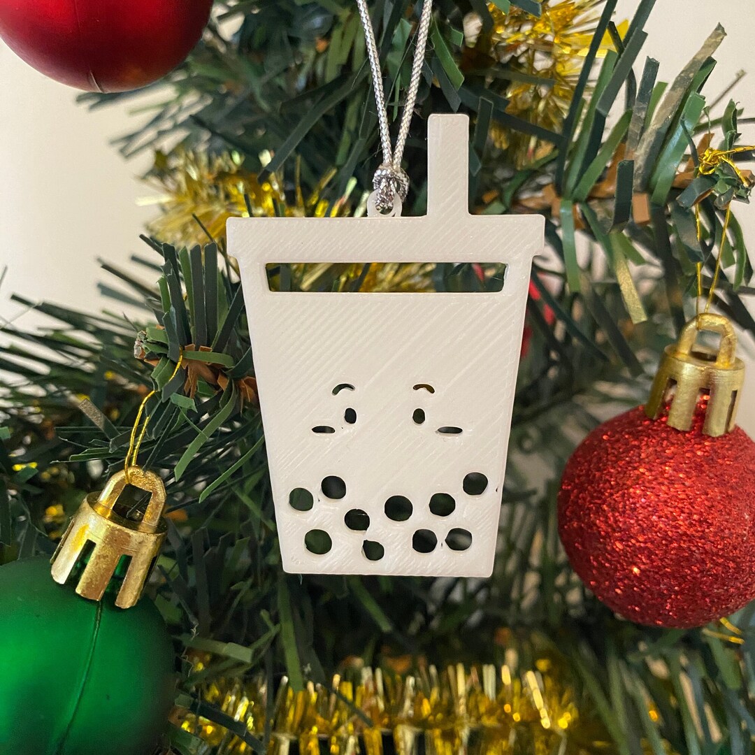 Kawaii Boba Ornament, Cute Bubble Tea Christmas Ornament, Food Ornament ...