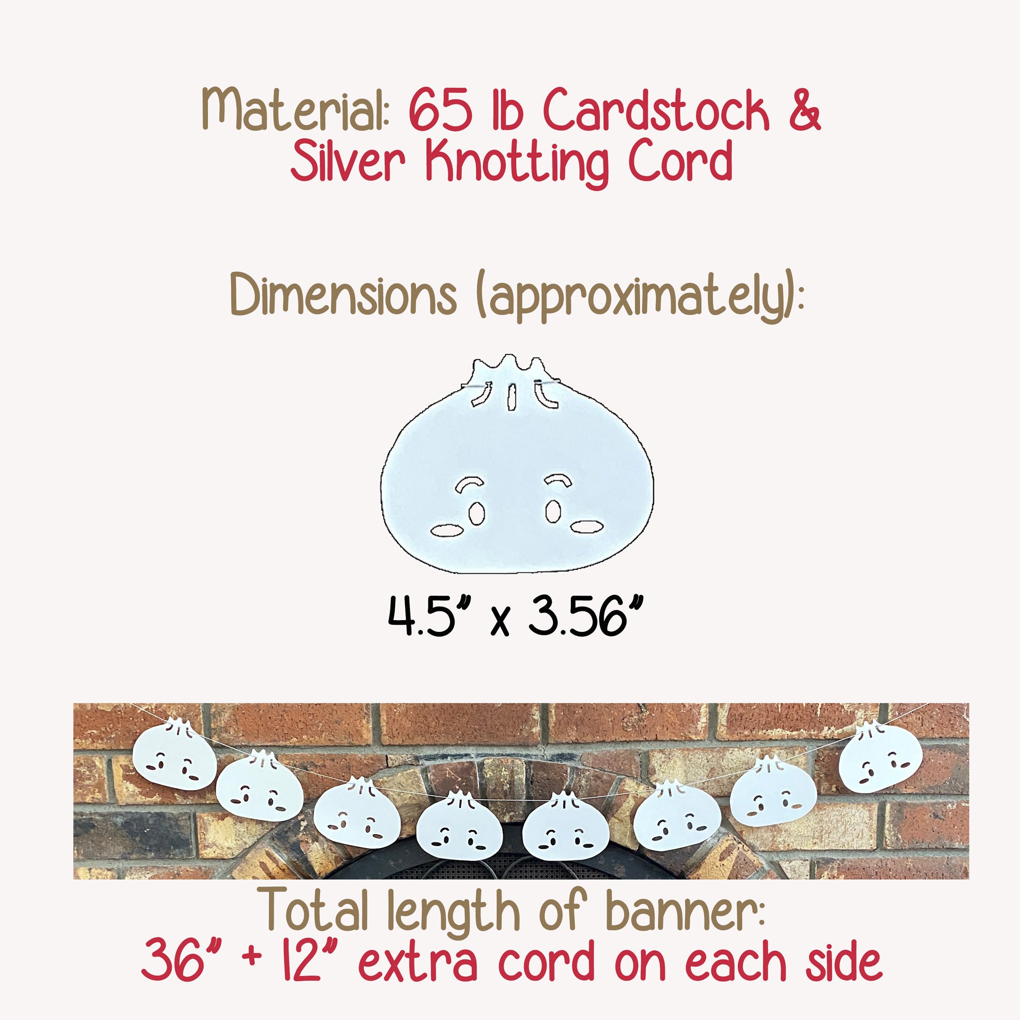 Dumpling Banner for Baby Shower Cardstock Dumpling Party - Etsy Australia