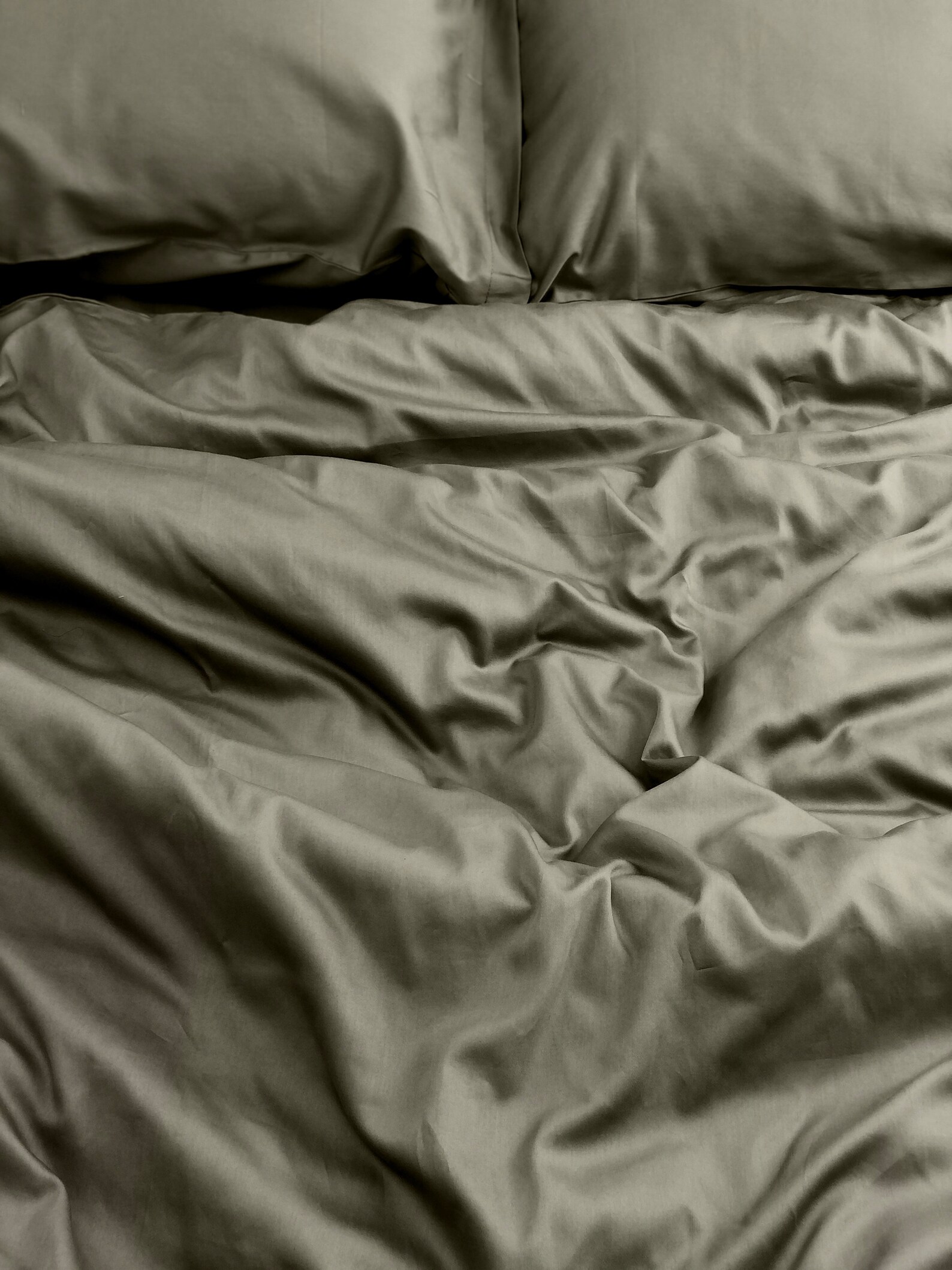 Flat Sheet Moss, Natural 100% Cotton, Sateen, Custom Sizes | Cozy ...