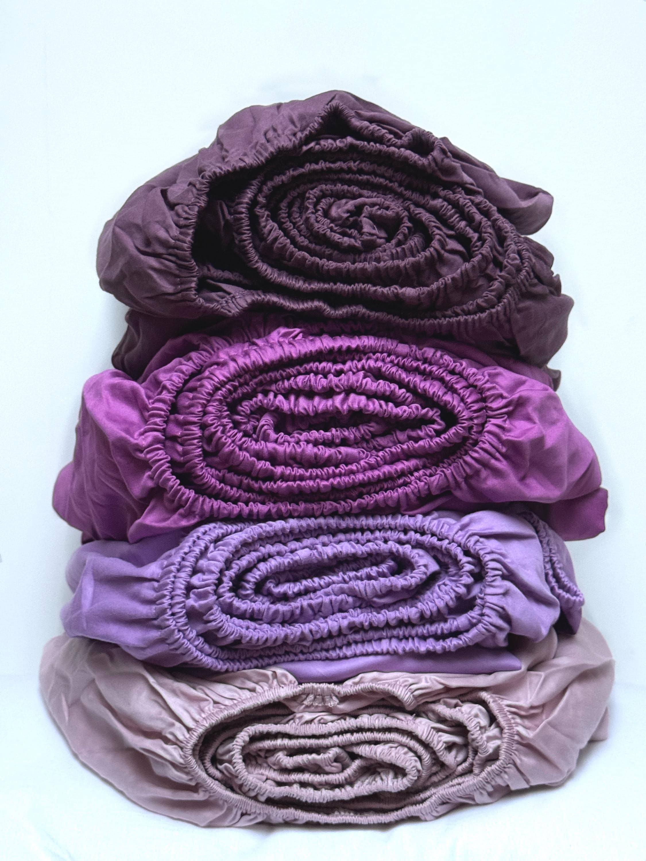 Fitted Sheet Plum, Natural 100% Cotton, Sateen, Queen, Full, Twin ...