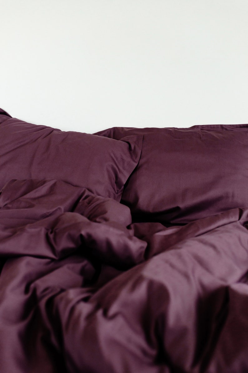 Plum Flat Sheet, Natural 100% Cotton, Sateen, Queen, Full, Twin, Single ...
