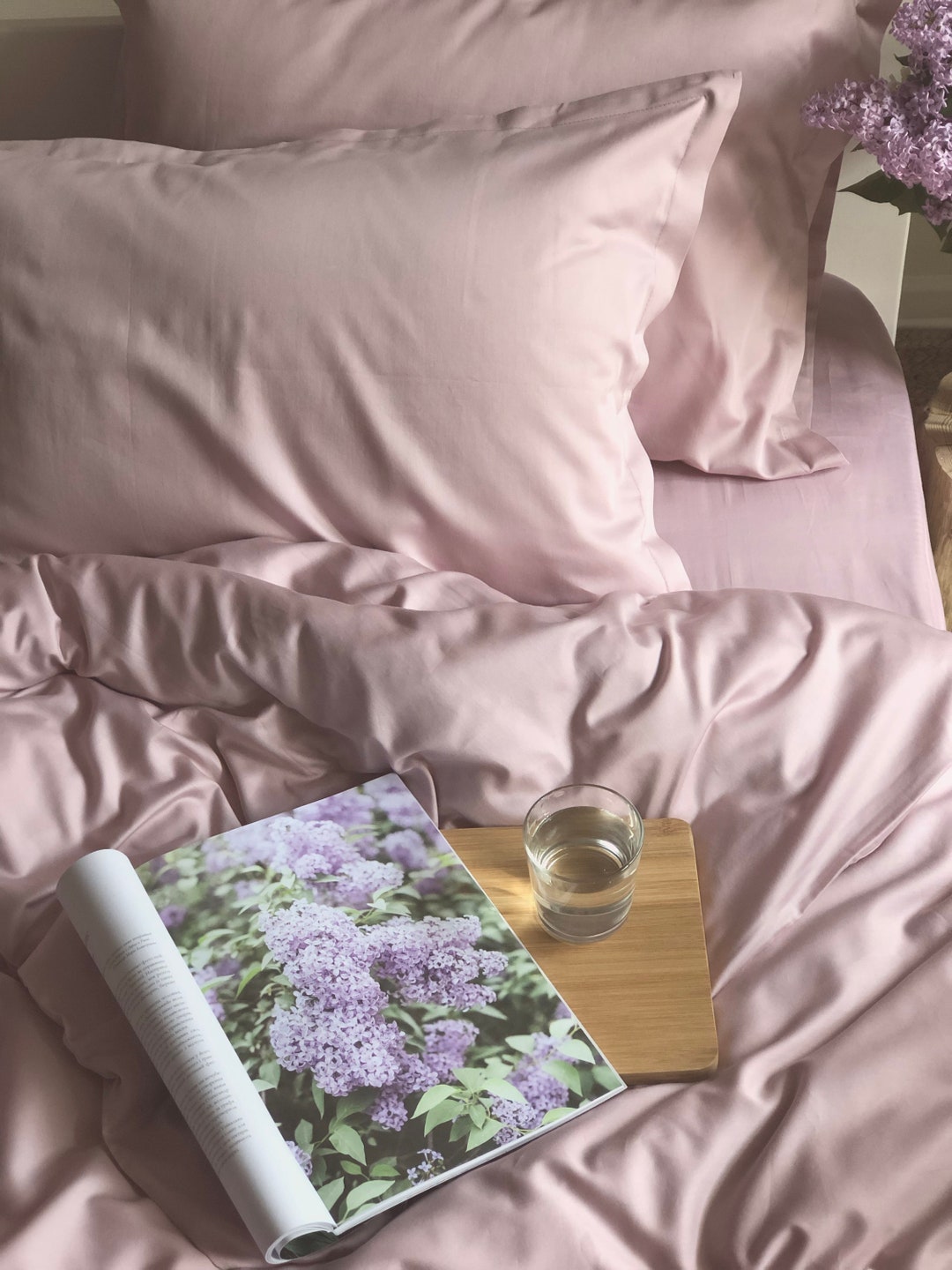 Custom Size Pink Cotton Duvet Cover | Soft and Cozy Bedding | King ...