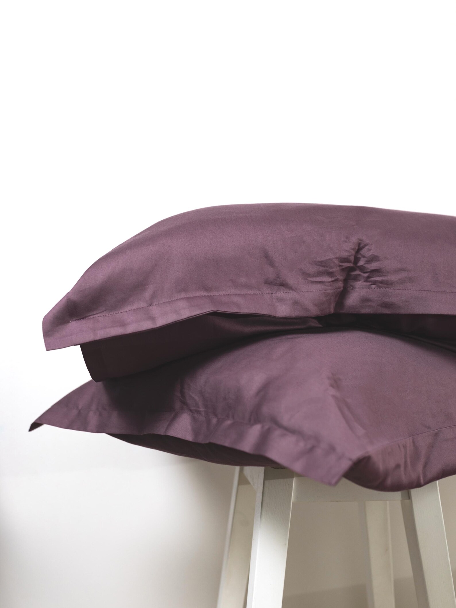 Plum Flat Sheet, Natural 100% Cotton, Sateen, Queen, Full, Twin, Single ...