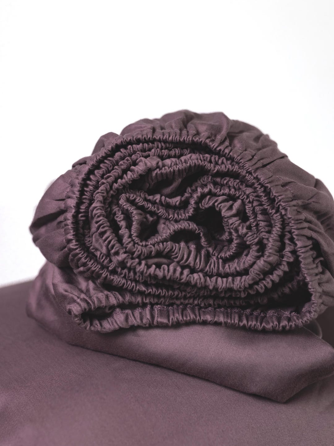 Fitted Sheet Plum, Natural 100% Cotton, Sateen, Queen, Full, Twin ...