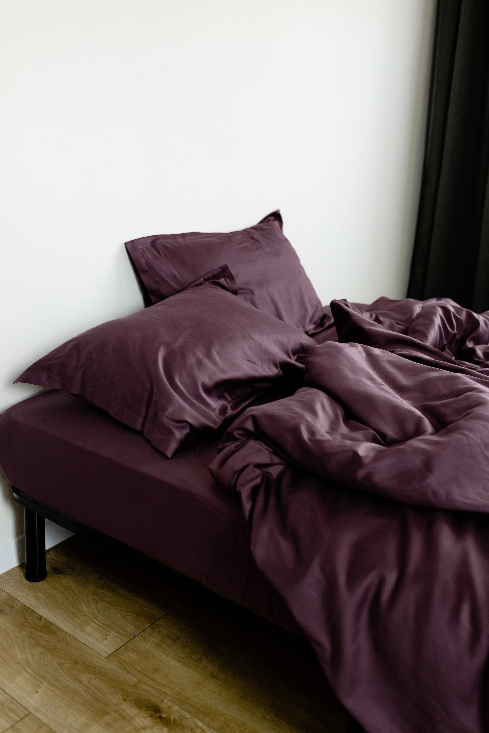 Plum Flat Sheet, Natural 100% Cotton, Sateen, Queen, Full, Twin, Single ...