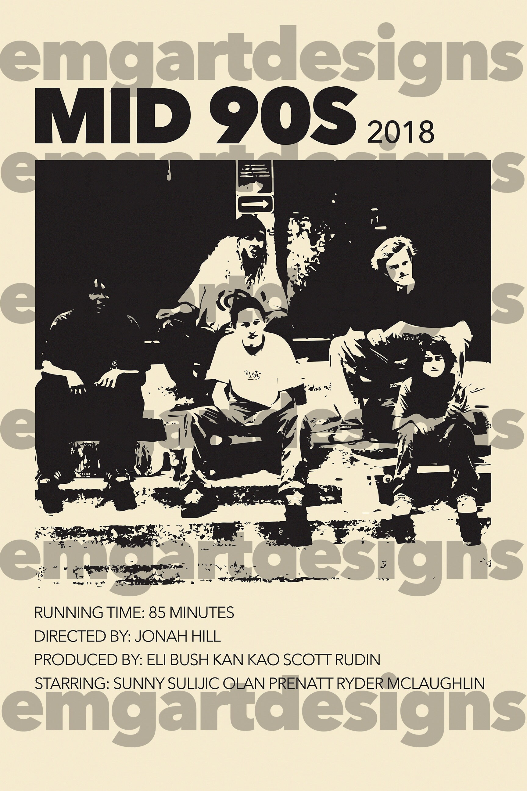 Vintage Mid 90s Poster, Mid 90s Movie Poster, Mid 90s Poster Digital ...