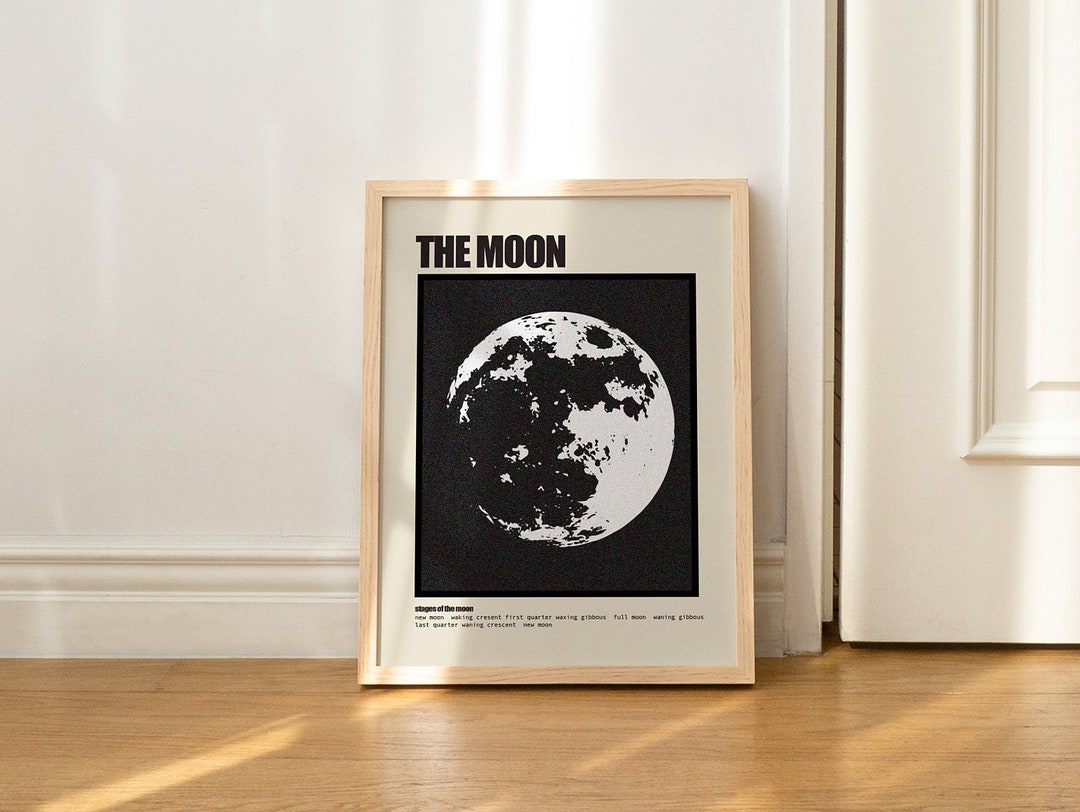 Vintage Moon Poster, Moon Print, Downloadable Print, Poster Print ...