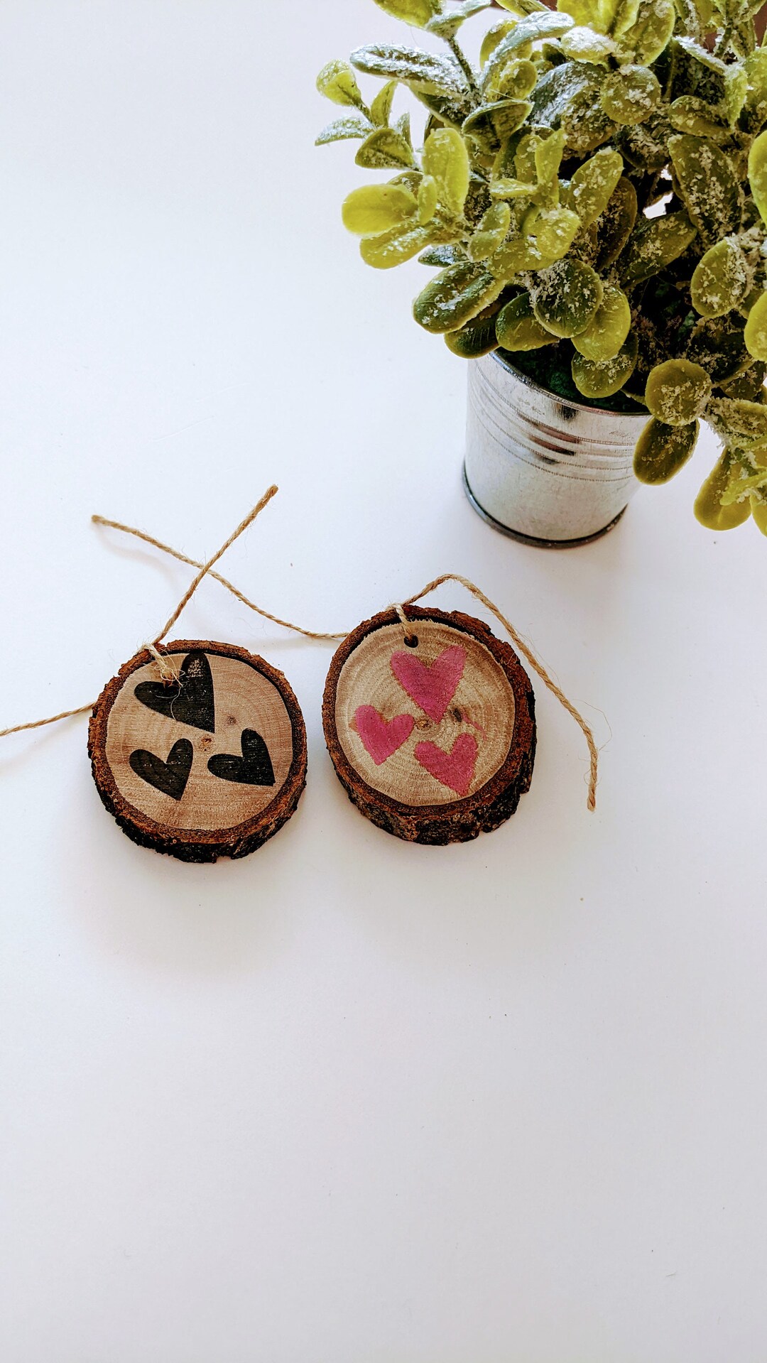 2 Pack Wooden Heart Slabs - Etsy