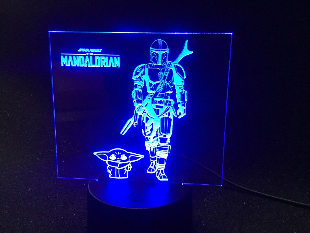 The Mandalorian and Grogu LED Lamp - Etsy