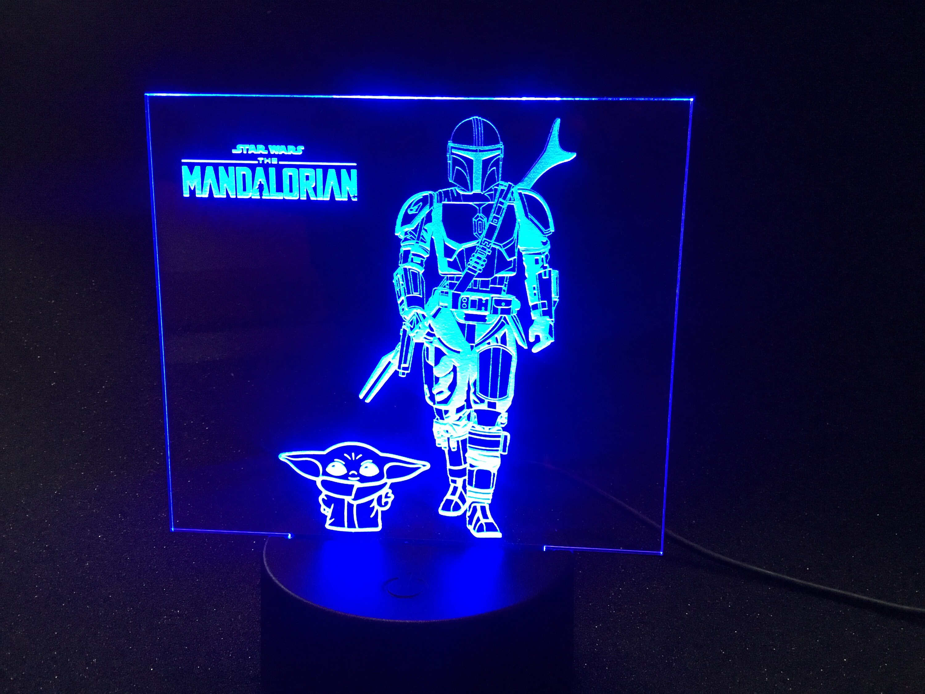 The Mandalorian and Grogu LED Lamp - Etsy