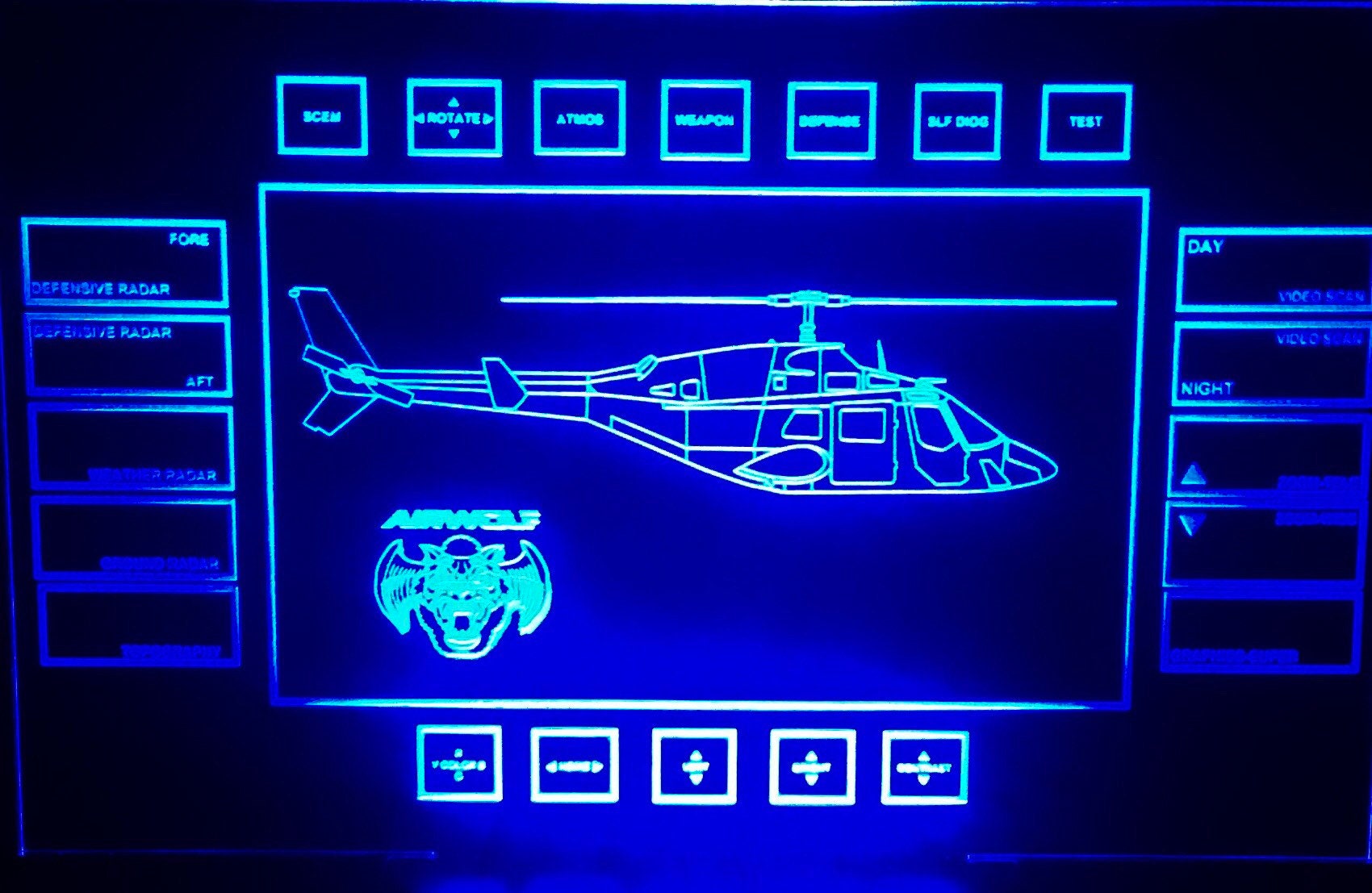Airwolf Lighted Screen Display Edge Lit - Etsy