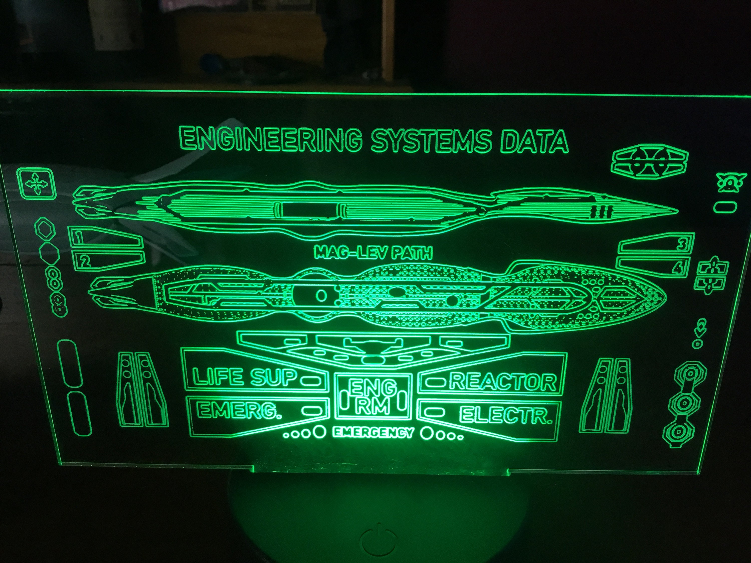 Seaquest DSV Engineering Display Panel Edge Lit - Etsy