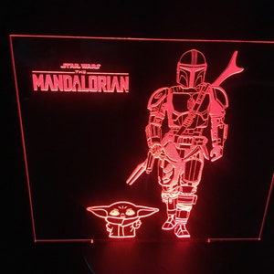 The Mandalorian and Grogu LED Lamp - Etsy