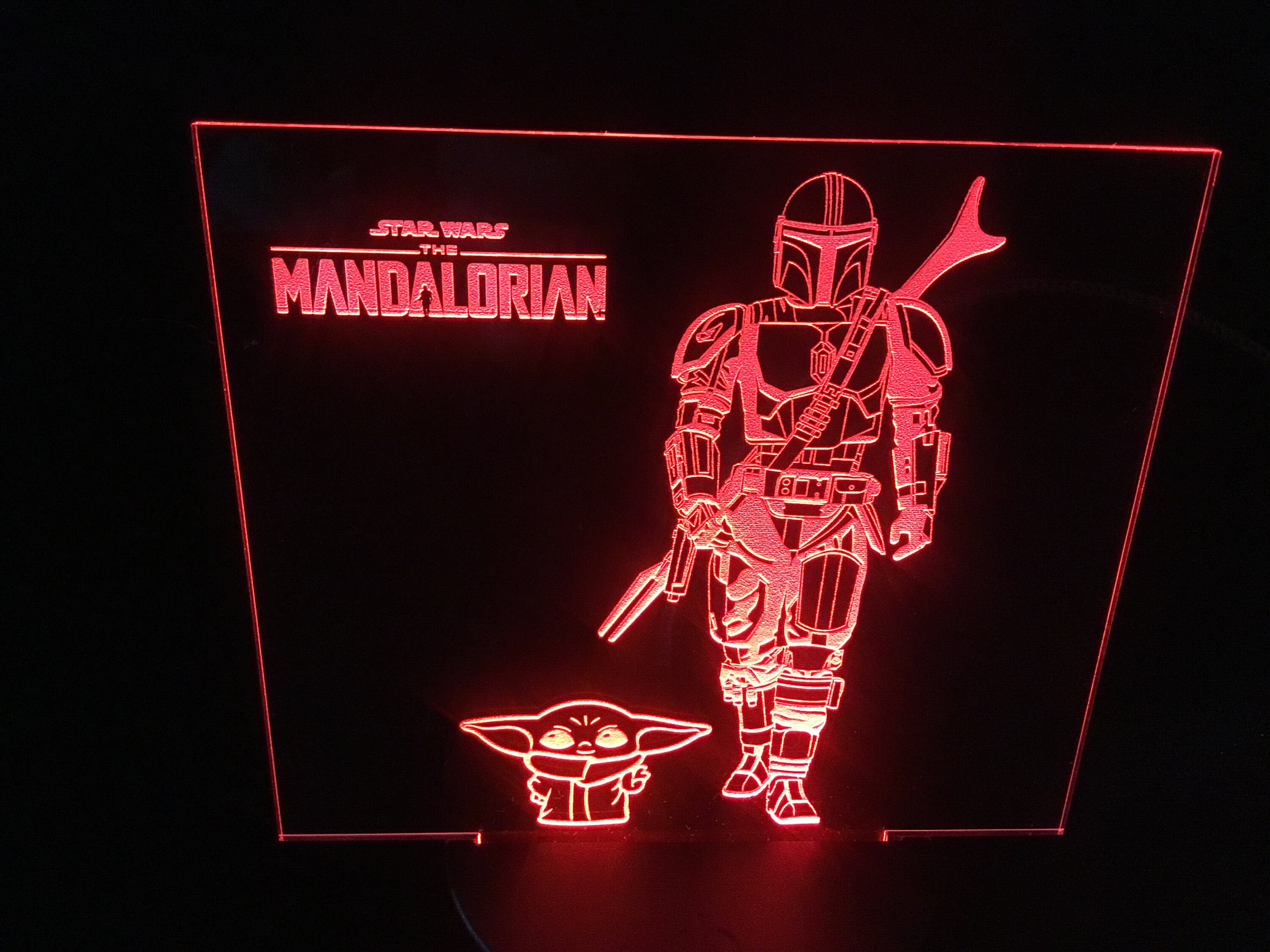 The Mandalorian and Grogu LED Lamp - Etsy