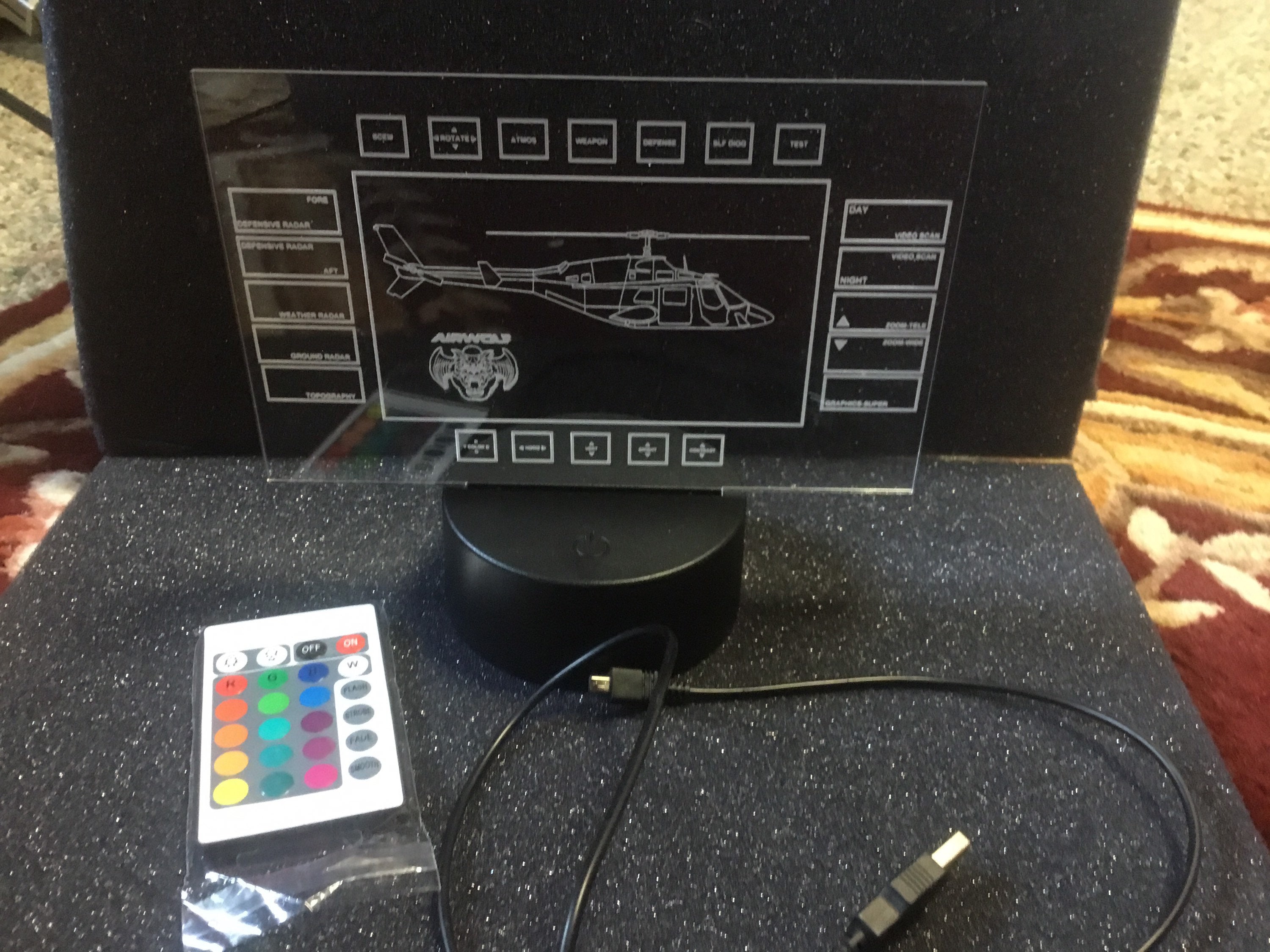 Airwolf Lighted Screen Display Edge Lit - Etsy