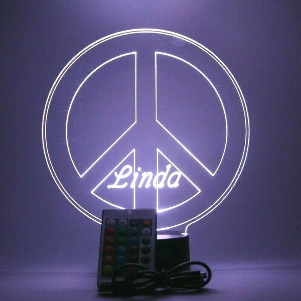 Neon Peace Sign - Etsy