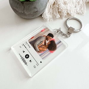 Custom Spotify Keychain Personalized Photo Keychain Custom Song Plaque ...