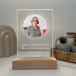 Custom Personalized Photo Picture LED Wood Stand Night Light Lamp in ...