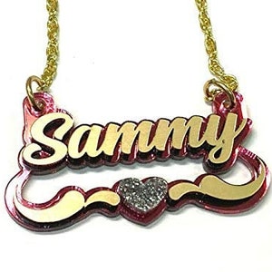 Personalized Name Plate Custom Name Necklace Nameplate Name Laser Cut ...
