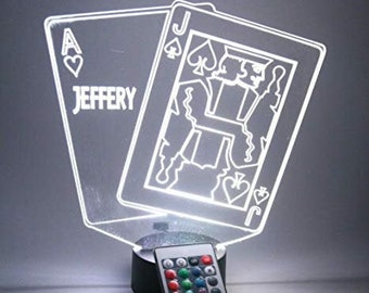 Playing Cards Lamp - Etsy