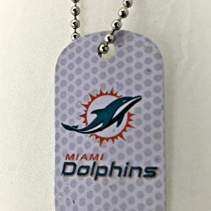 Miami Dolphins Football Dog Tag Chain Personalized Custom Name Free ...