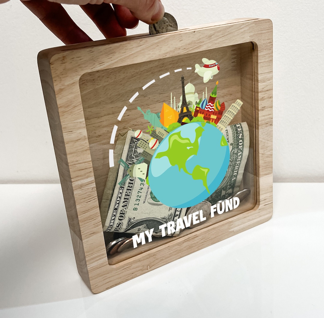 Travel the World Shadow Box Personalized Adventure Memory Box, Wooden ...
