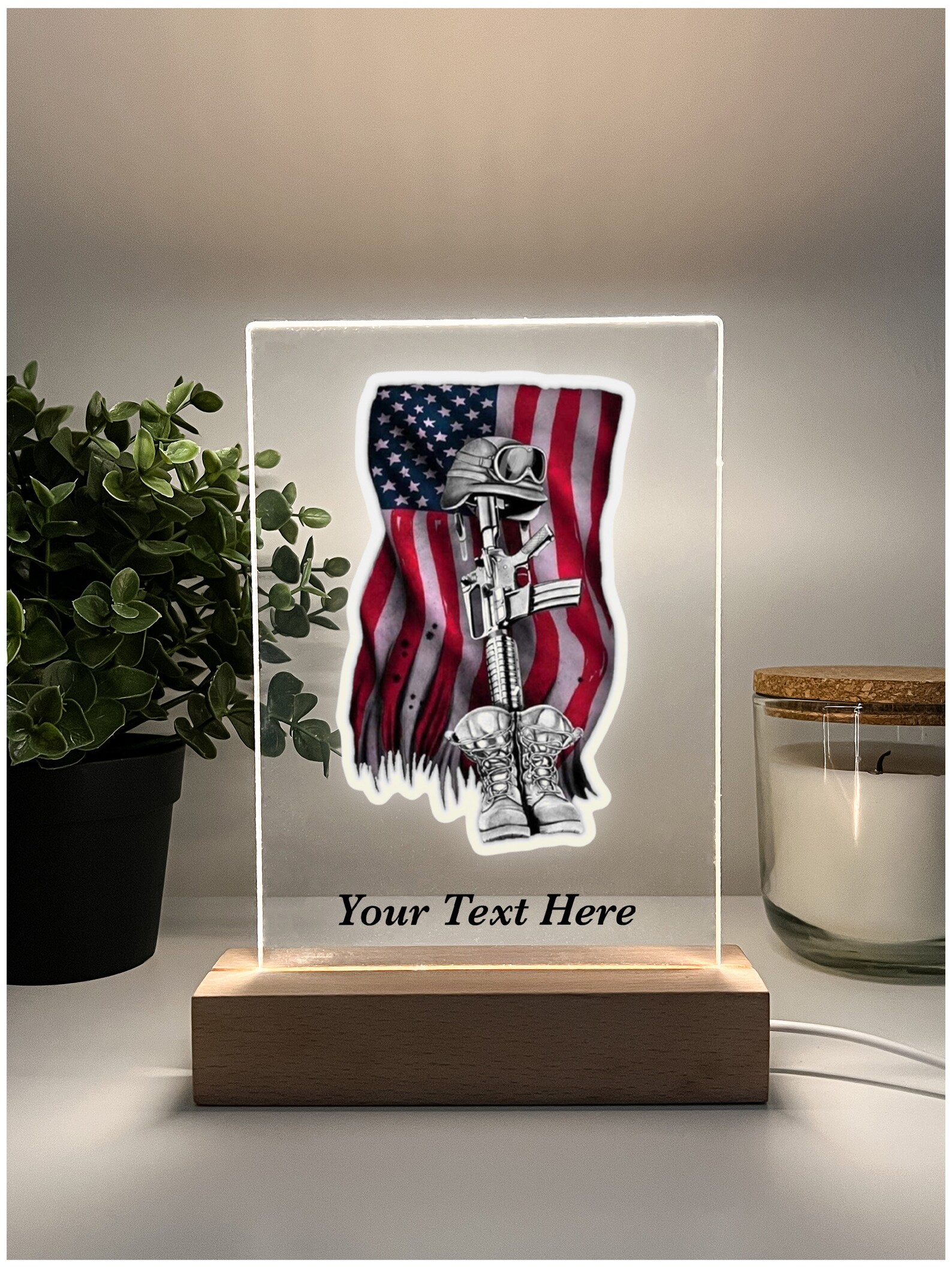 Personalized LED Light in Loving Memory Condolence Remembrance Loss ...