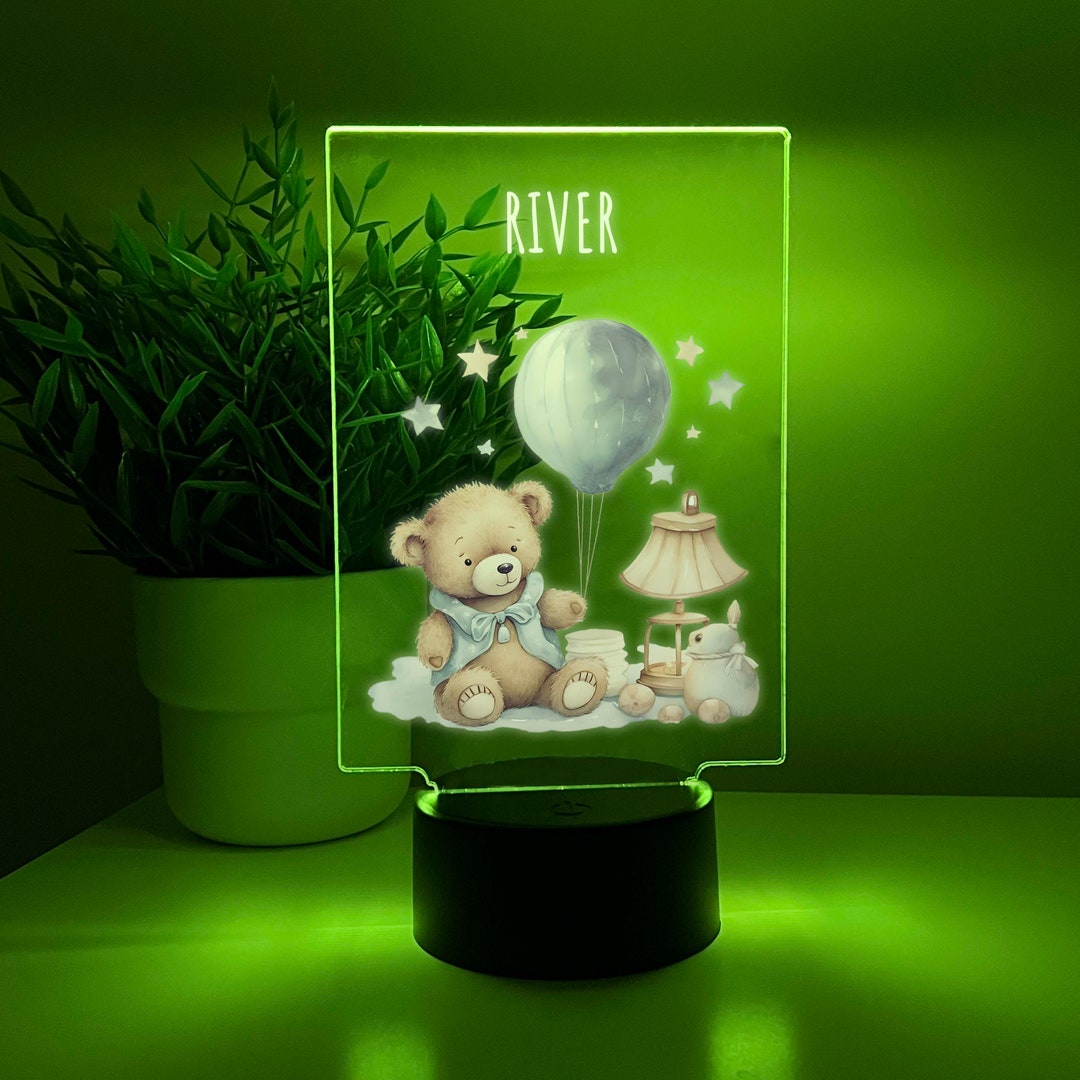 Cute Custom Personalized Name LED Stand Sign Night Light up Table Lamp ...