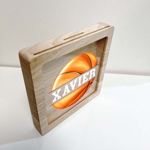 Personalized Savings Piggy Bank Money Box, Basketball Sports Team ...